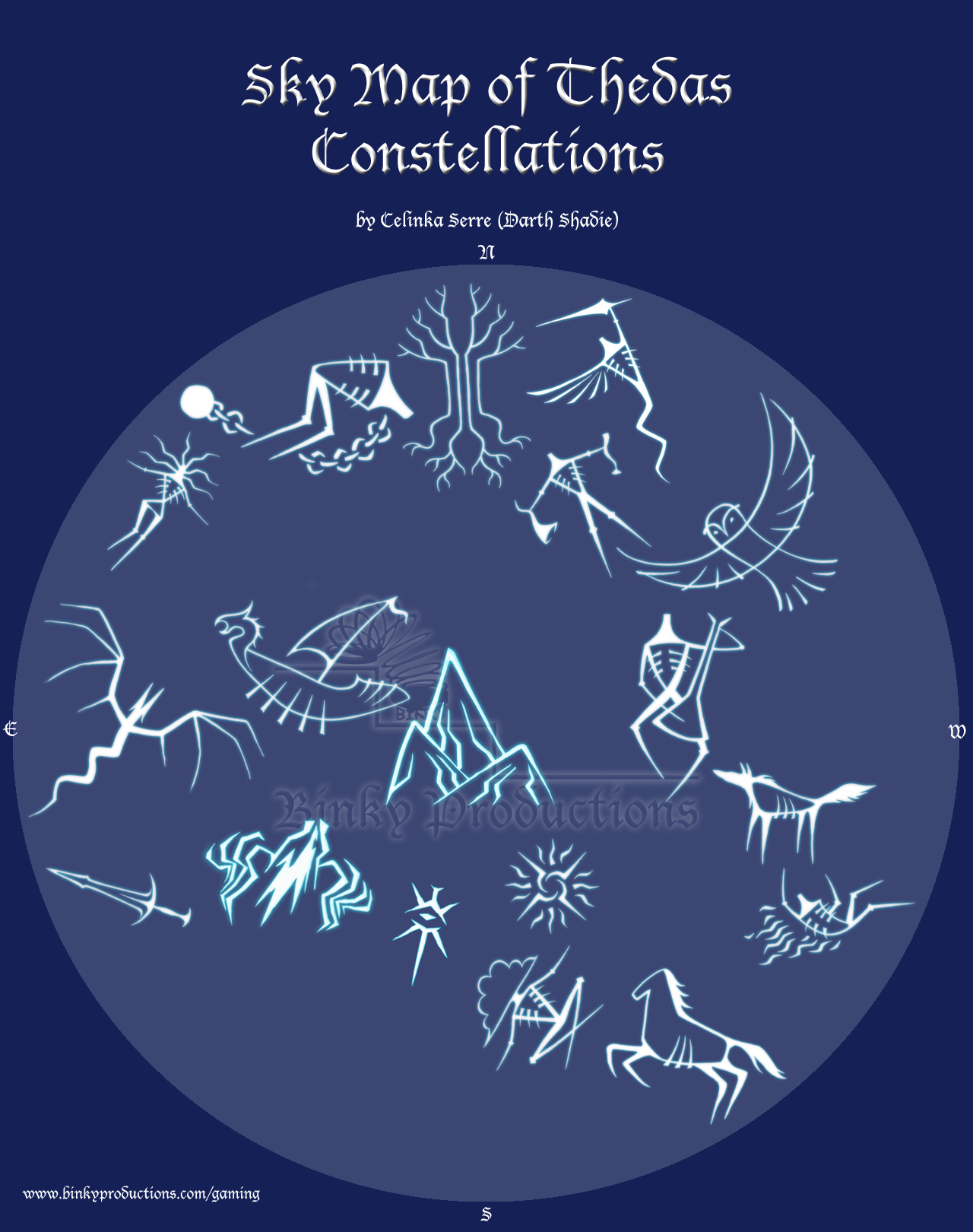 Sky Map of Thedas | Binky Productions & Binky Ink